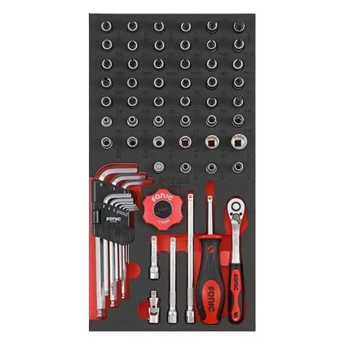 61-Piece 1/4 Inch Drive Socket Set: US & SAE Sizes for Versatile ...