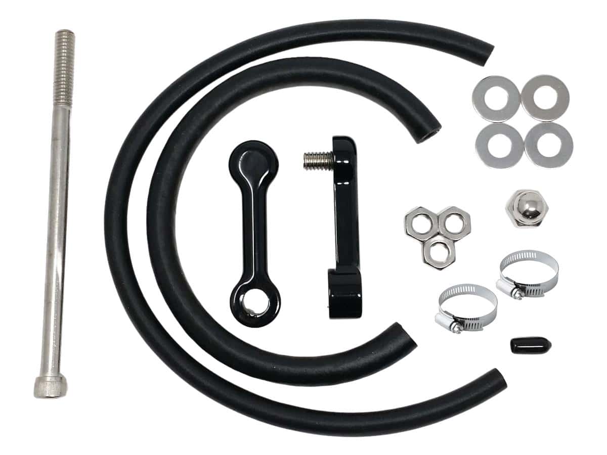 Billet Aluminum Tank Lift Kit 2,5" Lift for Dyna Black Powder Coated ...